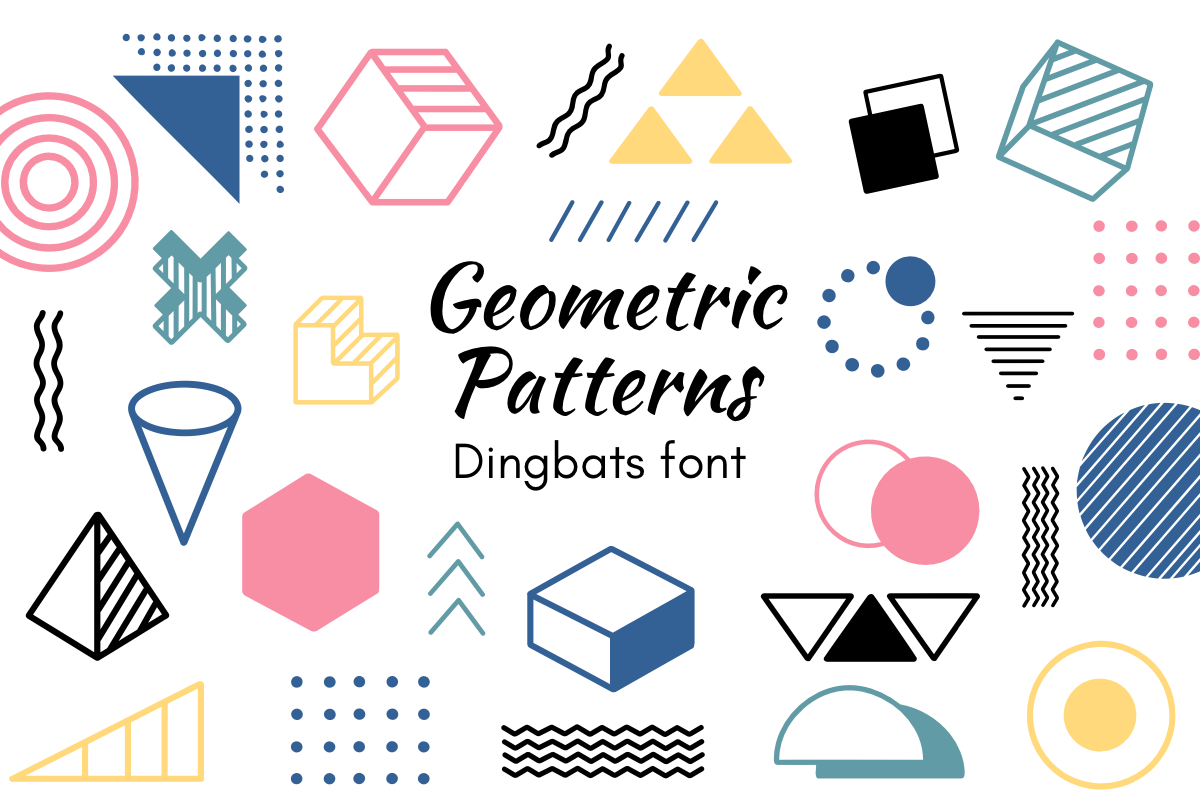 Geometric Patterns Font Dingbats Fonts | by Vectorval | May, 2024 | Medium