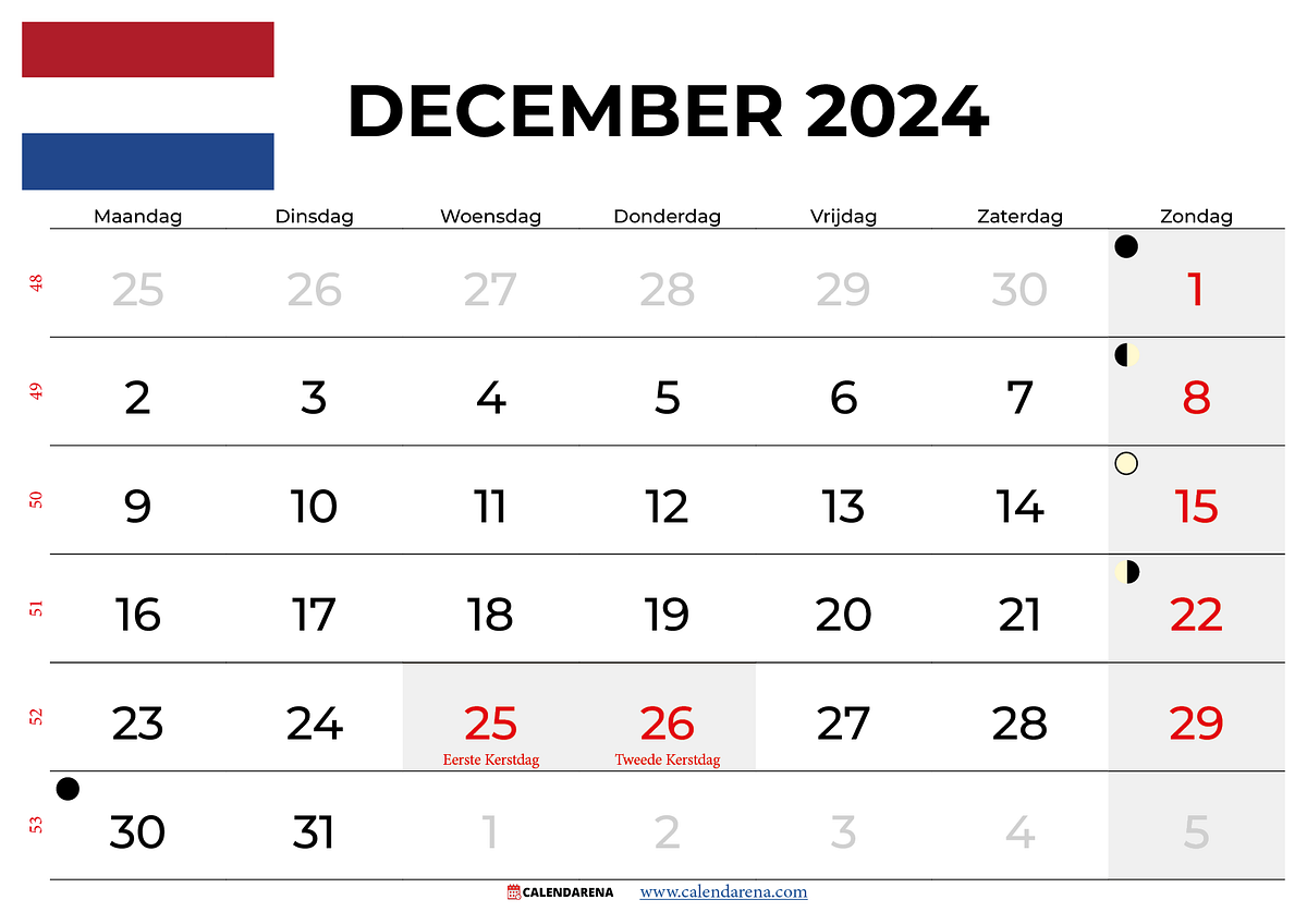 Kalender December 2024 Nederland - hamouda chokri - Medium