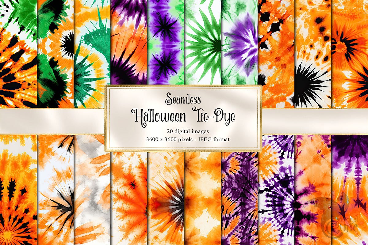 Halloween Tie Dye Digital Paper Free | by Optimisticgill | Oct, 2024 ...