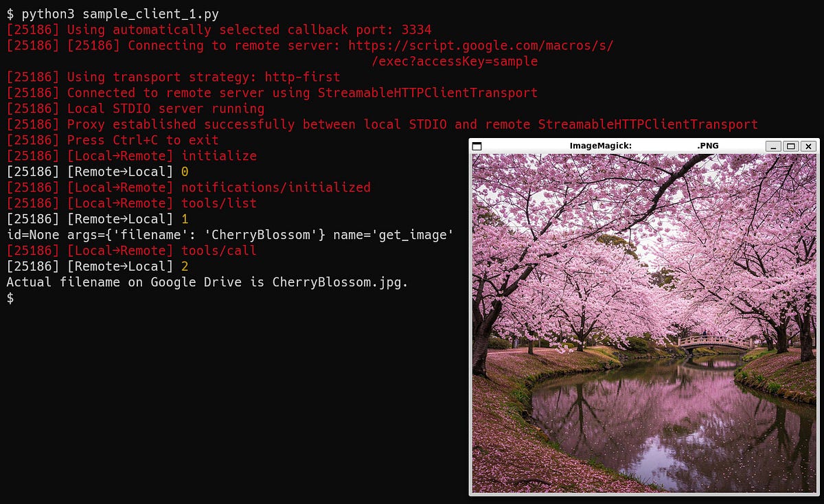 Image Transfer: MCP Server (Web Apps/Google Apps Script) to MCP Client (Gemini/Python) | by ...