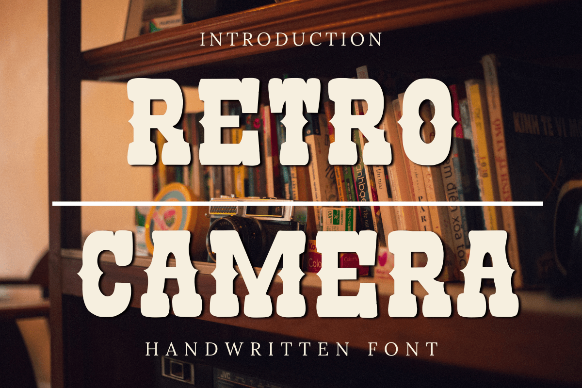 Retro Camera Font - Digidruid - Medium