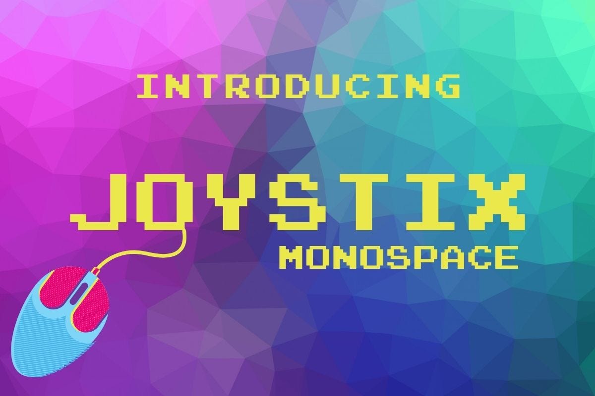 Joystix Monospace Font - Glowglyph - Medium
