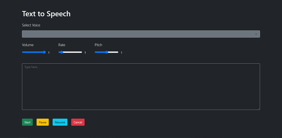 using javascript create a webpage with button which will print text to voice | by Namandeep ...