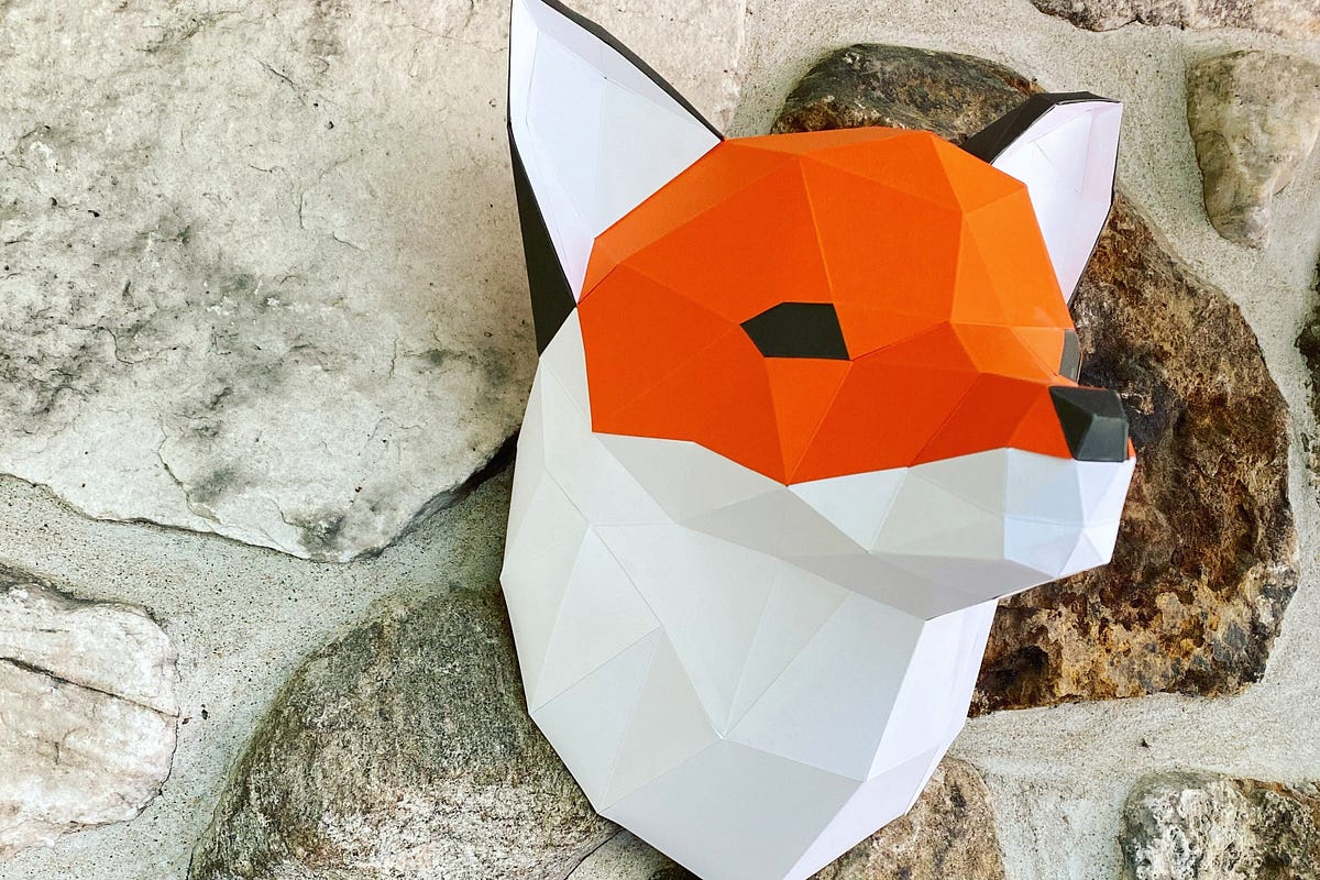Fox Head Paper Sculpture (Animals 3D SVG Crafts) | by Vladpatani | Apr ...