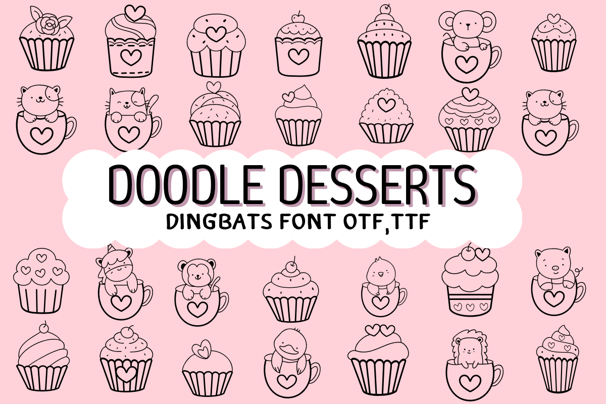 Doodle Desserts Font OTF | by Gracegrid | Apr, 2024 | Medium