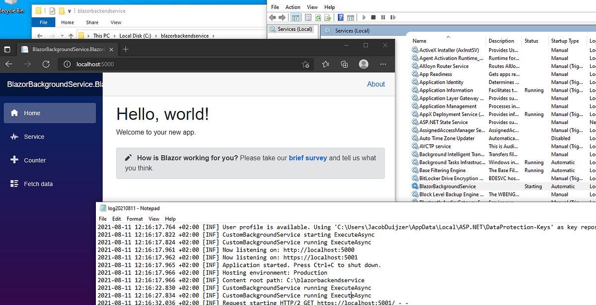 Managing a .NET Service with Blazor, on Windows and Linux | by Jacob ...