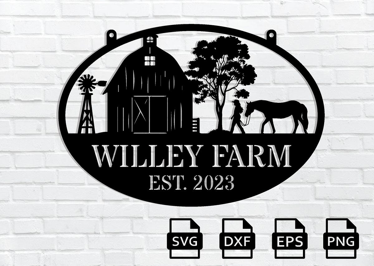 Custom Farmhouse Metal Sign Personalized Free | by Sparkspectrum | Sep ...