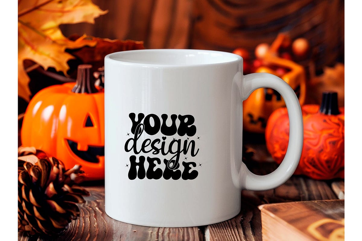 Halloween Mug Pumpkin Coffee Cup Mockup Free Download | by Pixelpetal ...