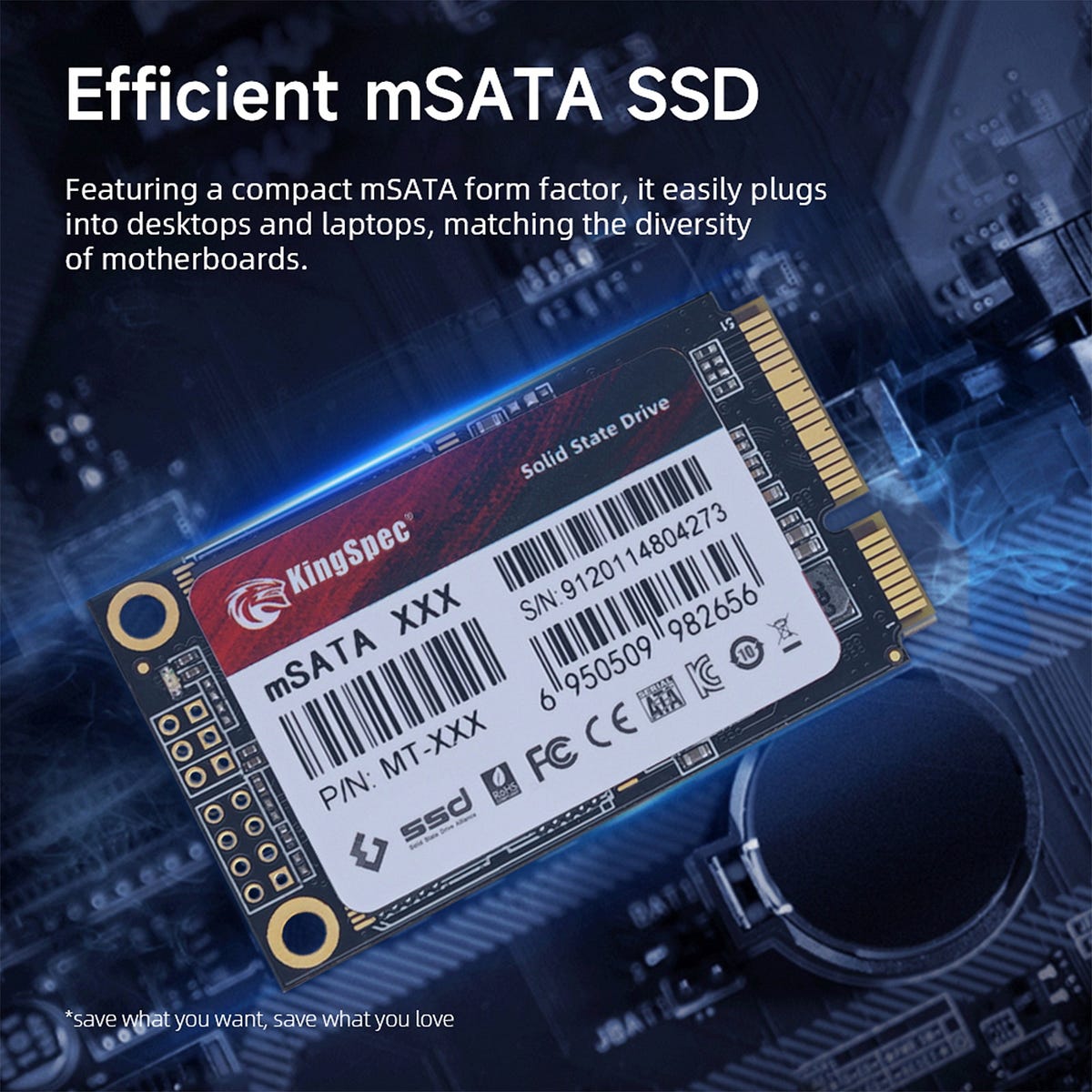 Big Deals! KingSpec mSATA SSD 256gb 512GB 1TB Mini SATA HDD For Desktop ...