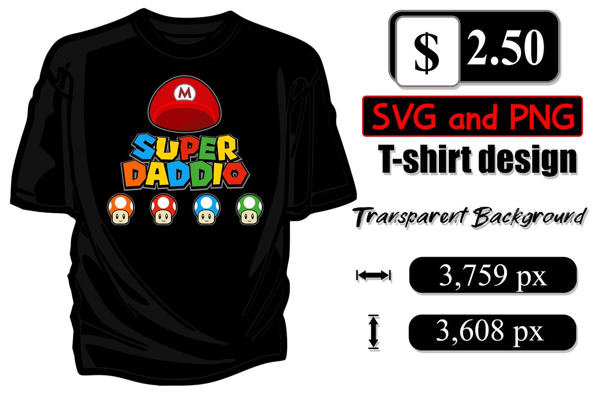 Super Daddio T-Shirt Design- SVG Files - Ettore Sottsass - Medium