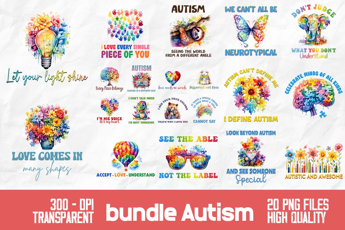 Autism Awareness Retro Bundle Design Free | by Twilighttrove | Sep ...