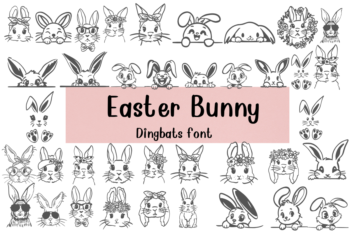 Easter Bunny Font - Craftgenius - Medium