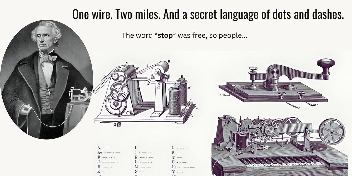 One wire. Two miles. A secret language of dots and dashes. | by Sri ...