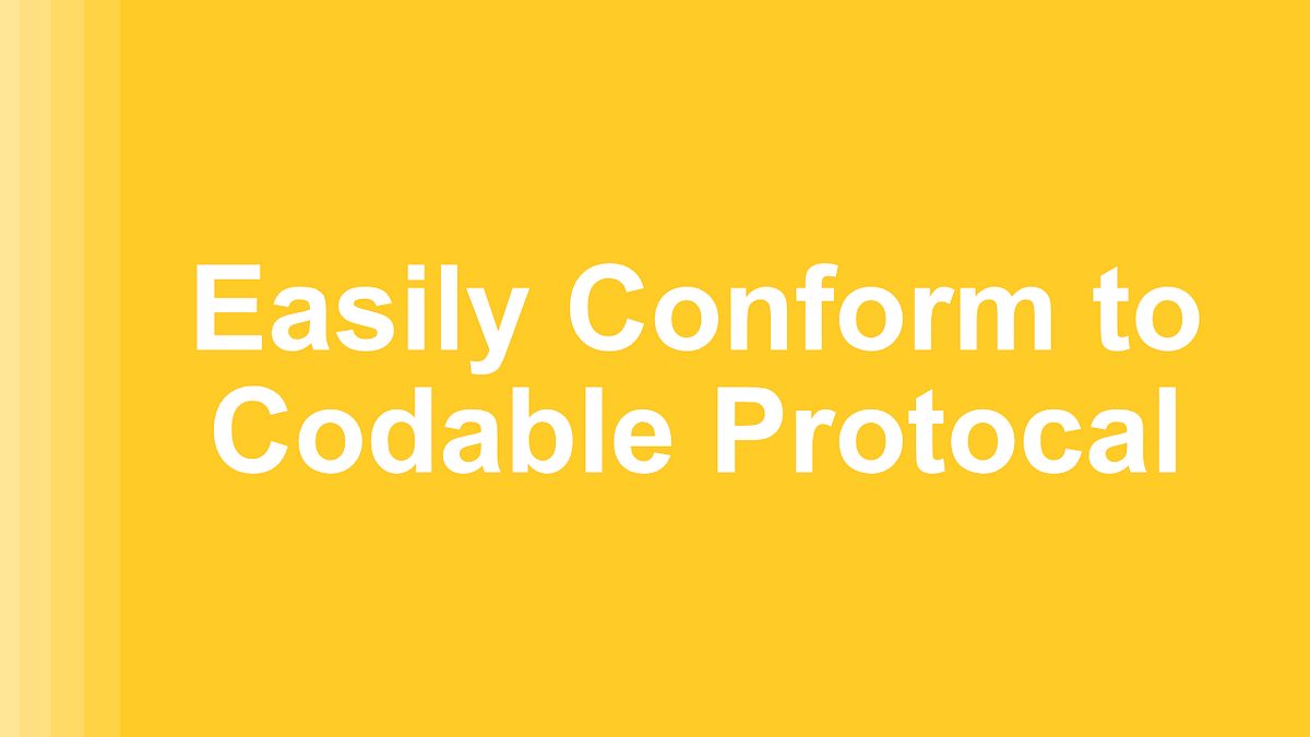 Easily Conform to Codable. Learn how to fix Type does not conform… | by Darren | Programming ...