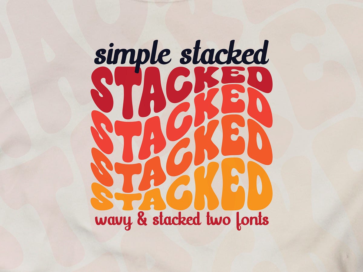 Simple Stacked Font - Oliviaoasis - Medium