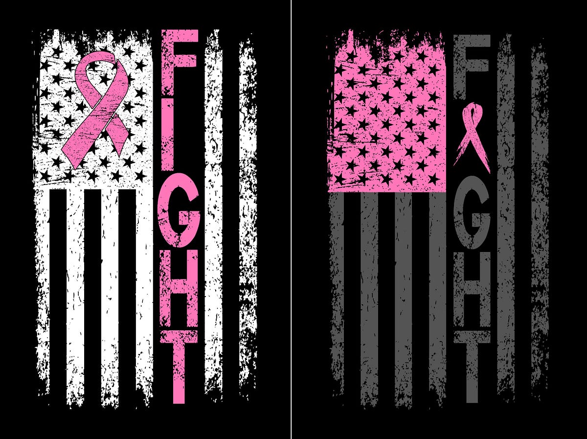 Fight Breast Cancer Awareness Flag Free - Radiantecho - Medium