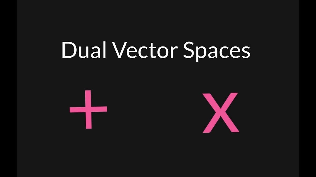 Tensors | Part 2 | Dual Spaces and Cartesian Products | by Himanshu ...