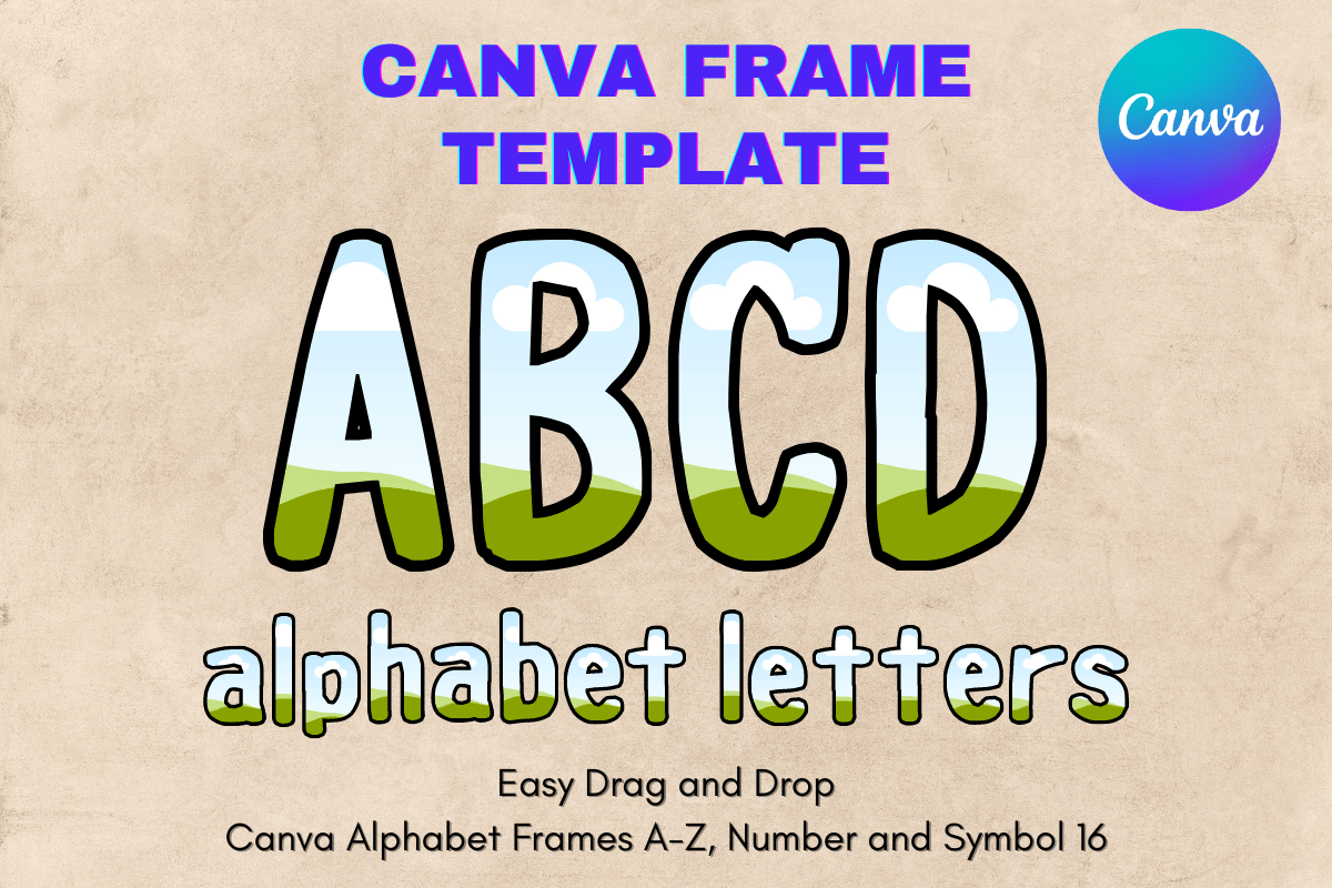 Canva Letters Frame Alphabet Template_16 - Arttechtom - Medium