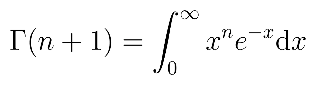 The Gamma function; explanation and usage. | by Wojciech kowalczyk | Medium
