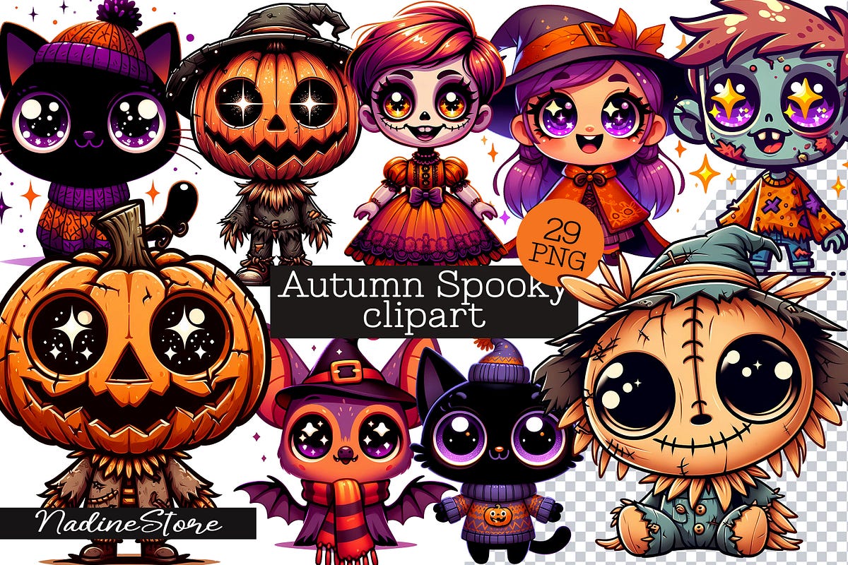 Autumn Spooky Clipart BUNDLE PNG. Free | by QuantumQuirk | Oct, 2024 ...