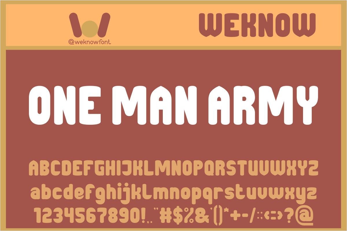 One Man Army Font | by Neonpulse | Jun, 2024 | Medium