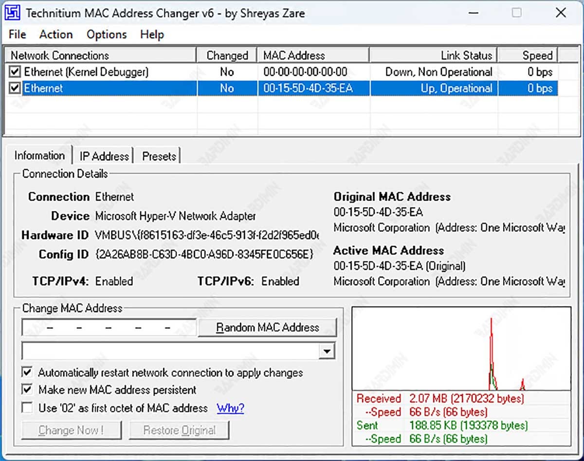 Contourner le blocage MAC avec Technitium MAC Address Changer v6 | by ...