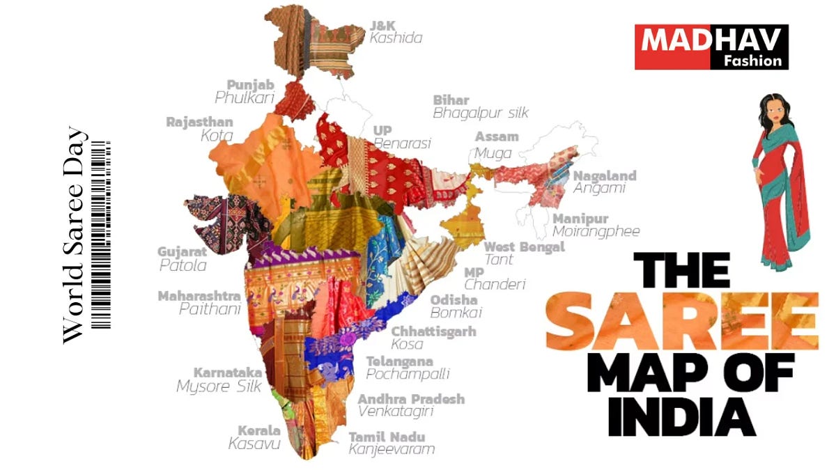 Madhav Fashion Celebrates World SAREE Day with Pride and Elegance | by ...