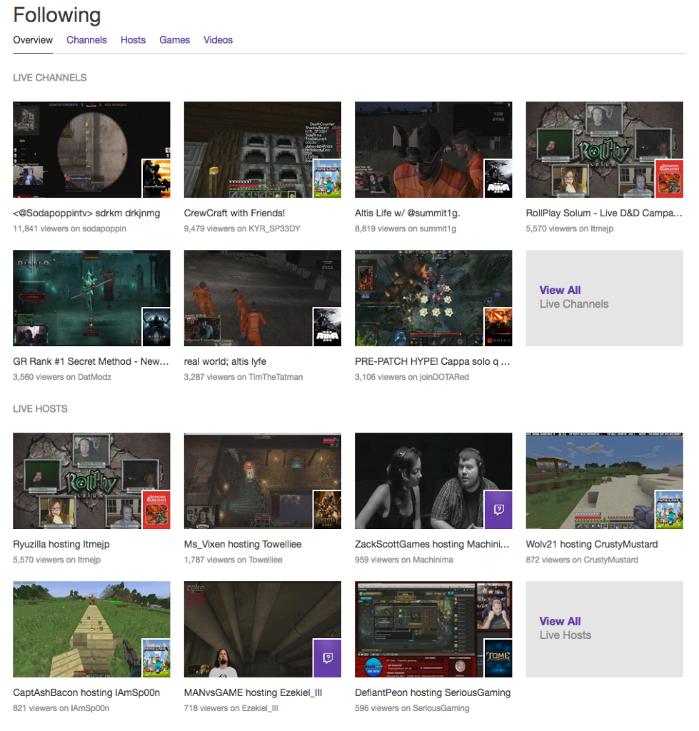 Host Mode Added to the Following Directory | by Twitch | Twitch Blog ...