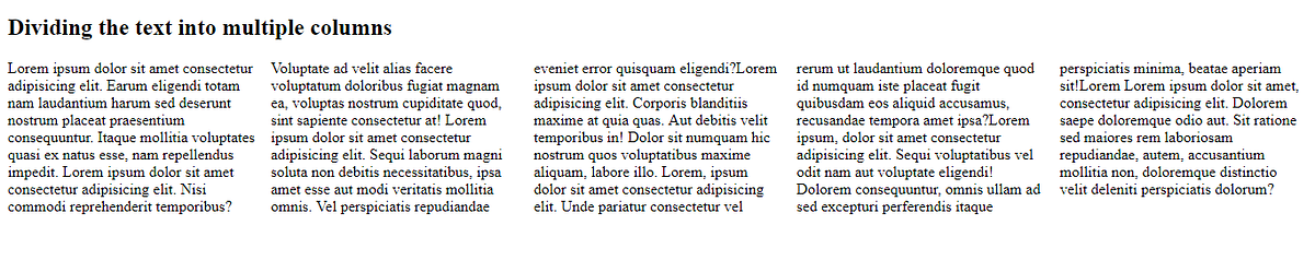 CSS3 Multi-Columns Layout. CSS3 multi-column layout allows us to… | by Syed Muhammad Waleed | Medium