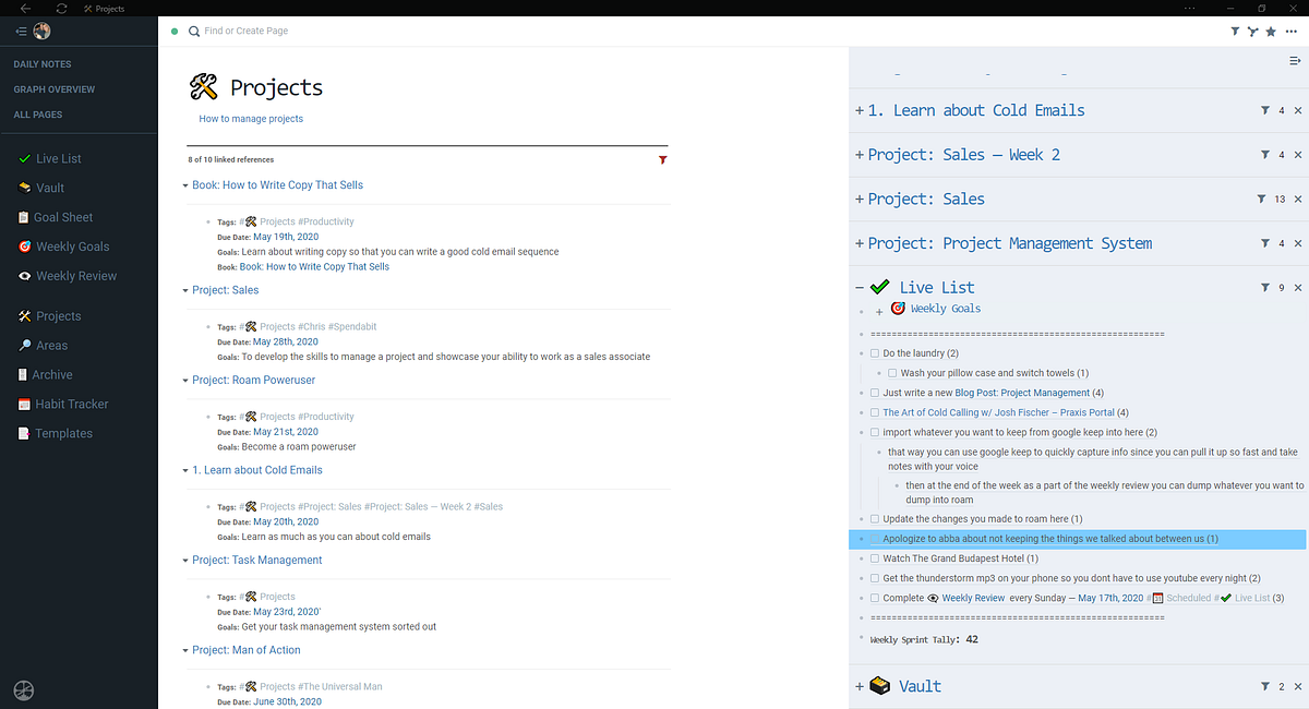 How I’m using Roam Research to Document a Sales Project | by Eran ...