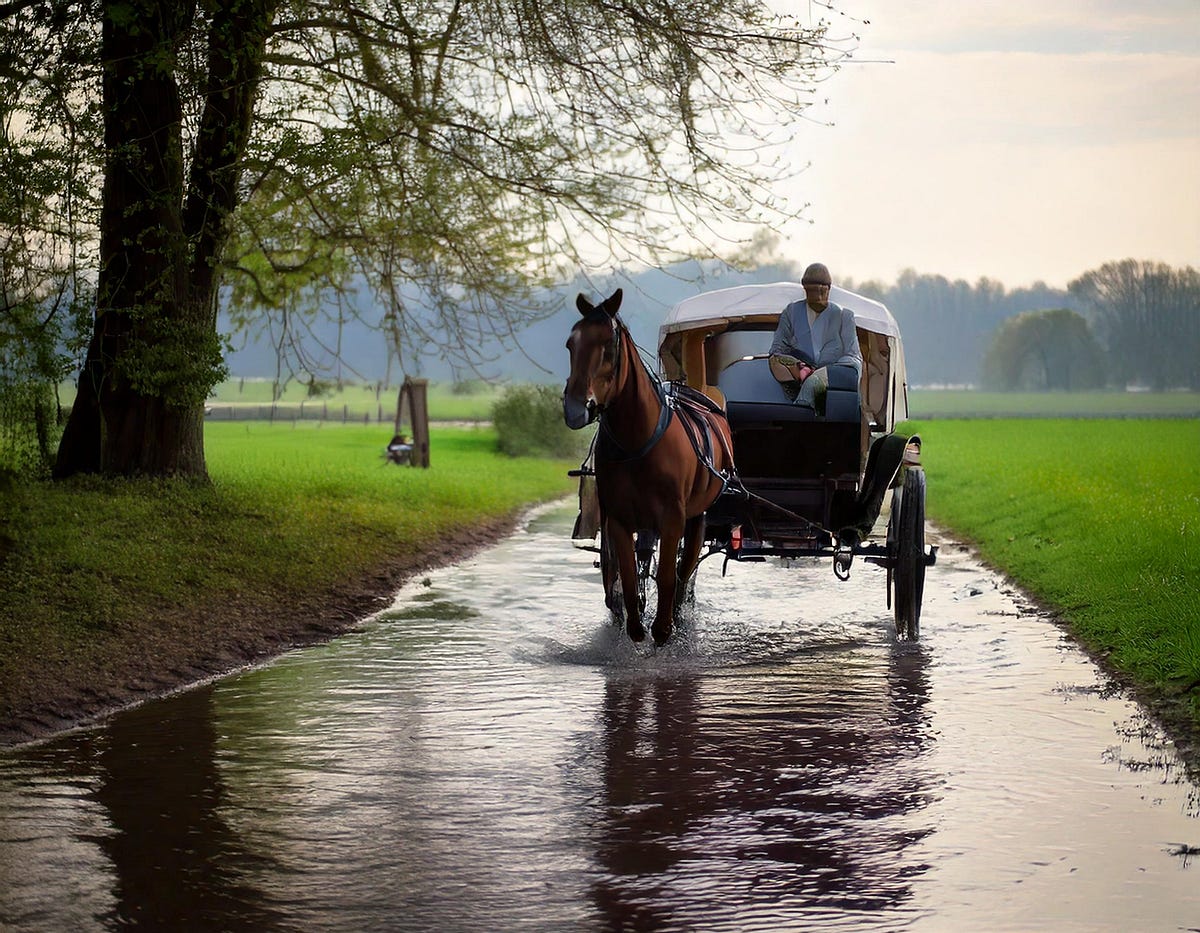 Flood Rescue with a Twist: Amish Man Saves Car with Horse Team — Video ...