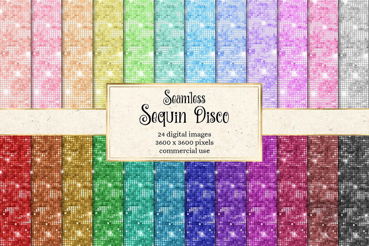Sequin Disco Digital Paper Free | by CraftyCanvas | Oct, 2024 | Medium