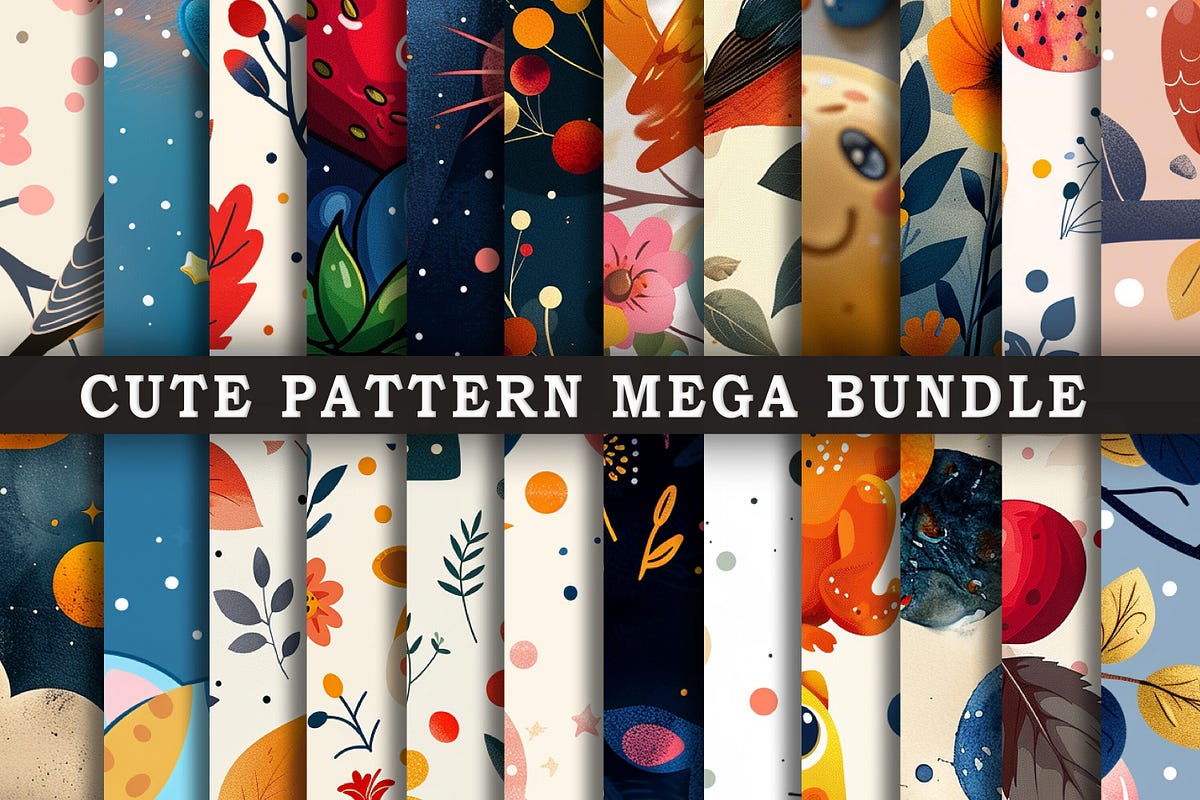 Cute Pattern Background Mega Bundle Free Download | by Neonnomad | Medium