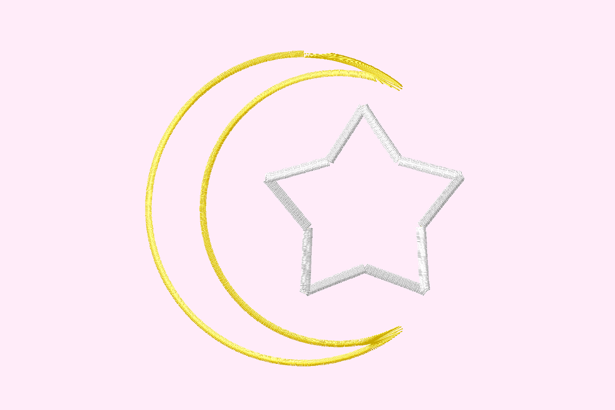 Applique Crescent Moon and Star | by Gracegilded | Medium