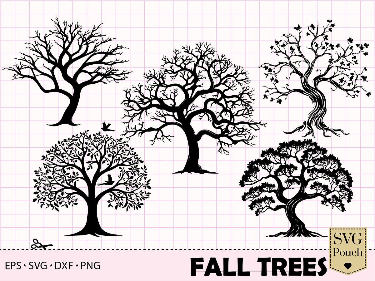 Fall Tree Silhouettes Svg | Tree of Life Free | by Lunaeverhart | Aug ...