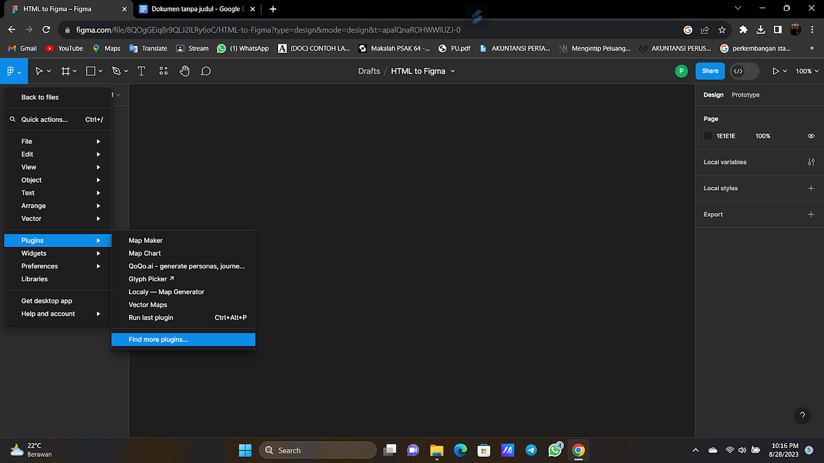 Tutorial Penggunaan Plugin HTML to Figma dan Map Maker pada Figma | by ...