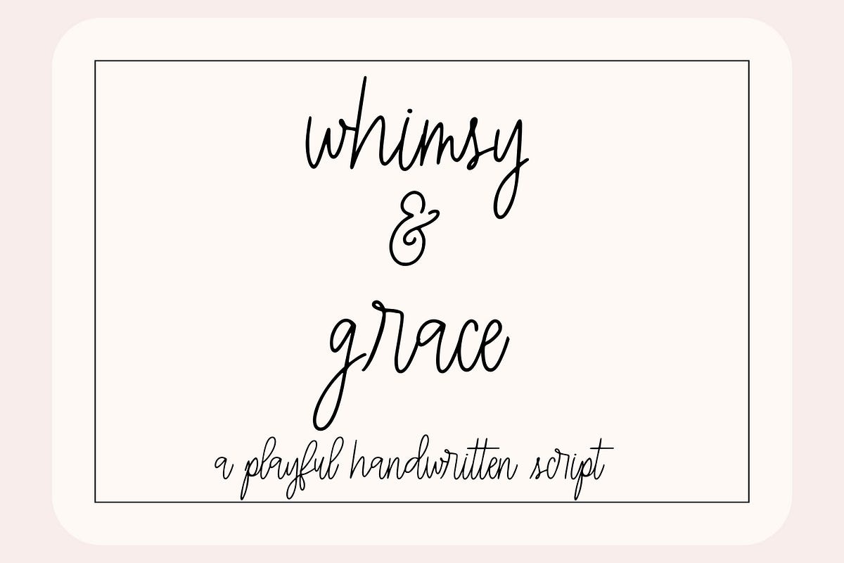 Whimsy & Grace Font - Auroraartistry - Medium