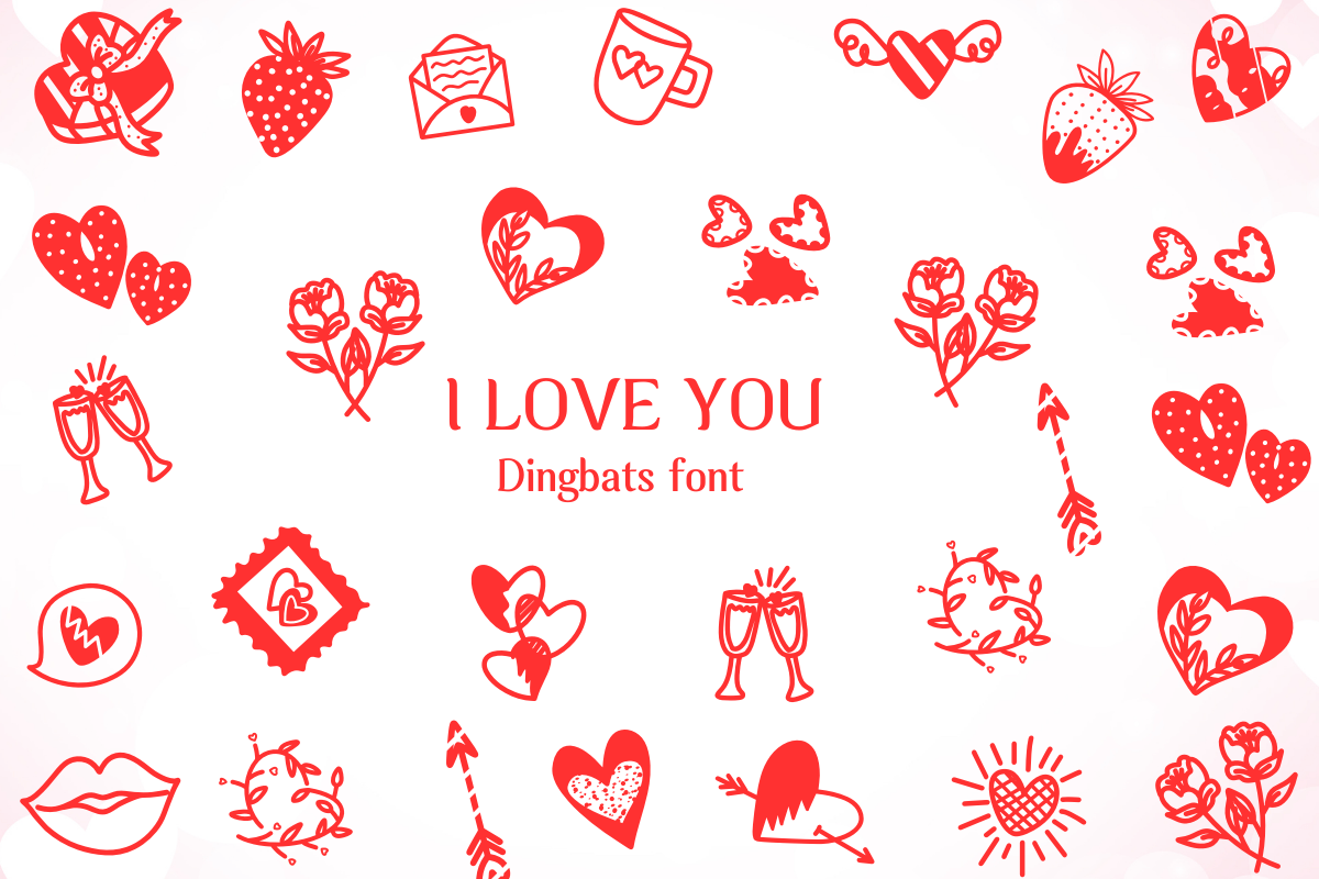 I Love You Dingbats Font | by Isabellaillumina | Apr, 2024 | Medium