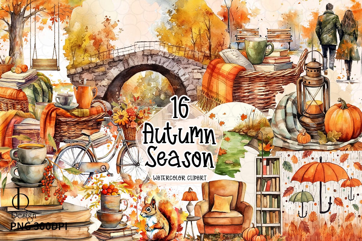 Autumn Season Clipart PNG Graphics Free | by Lunaeverhart | Aug, 2024 ...