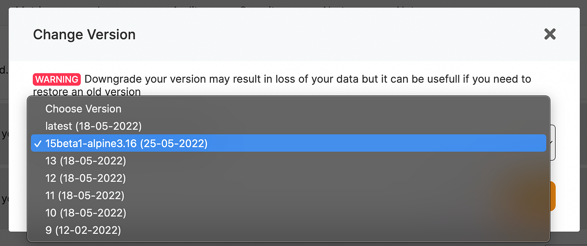 Choose your preferred major version on all open-source managed software ...