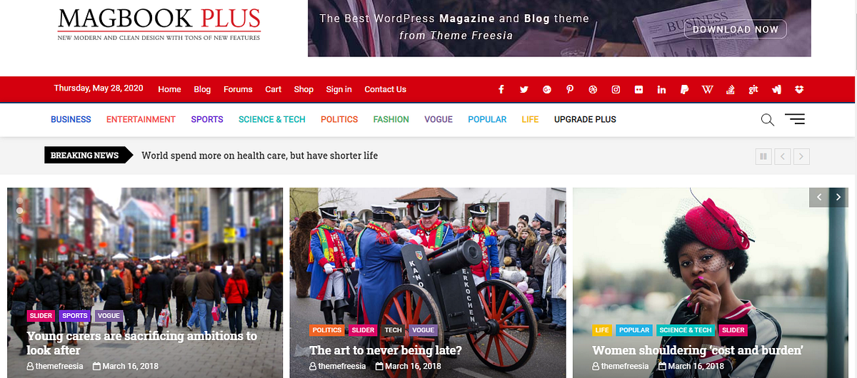 Top 15+ Free Magazine WordPress Themes | by Janessa Tran | GretaThemes | Medium