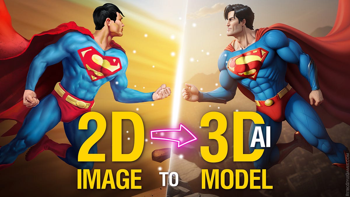 2D IMAGE TO 3D MODEL AI RENDER: PROCESS WITH STABLE DIFFUSION | by RetroStyle Games | Medium