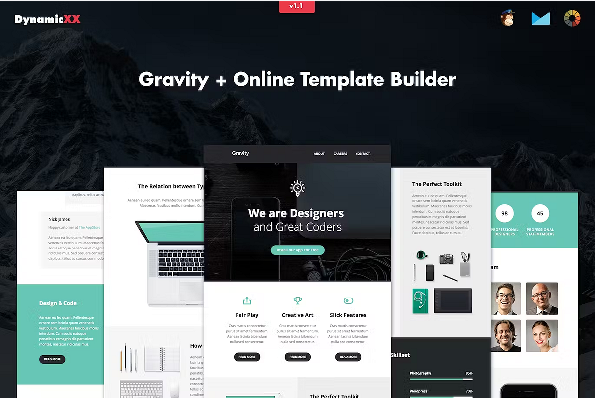 Gravity — Responsive Creative Email + Builder | by Sieuthitheme | Medium