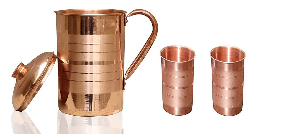COPPER COUNTER Copper Tamba Glass and Tamba Jug Set — 2 Pieces, Copper ...