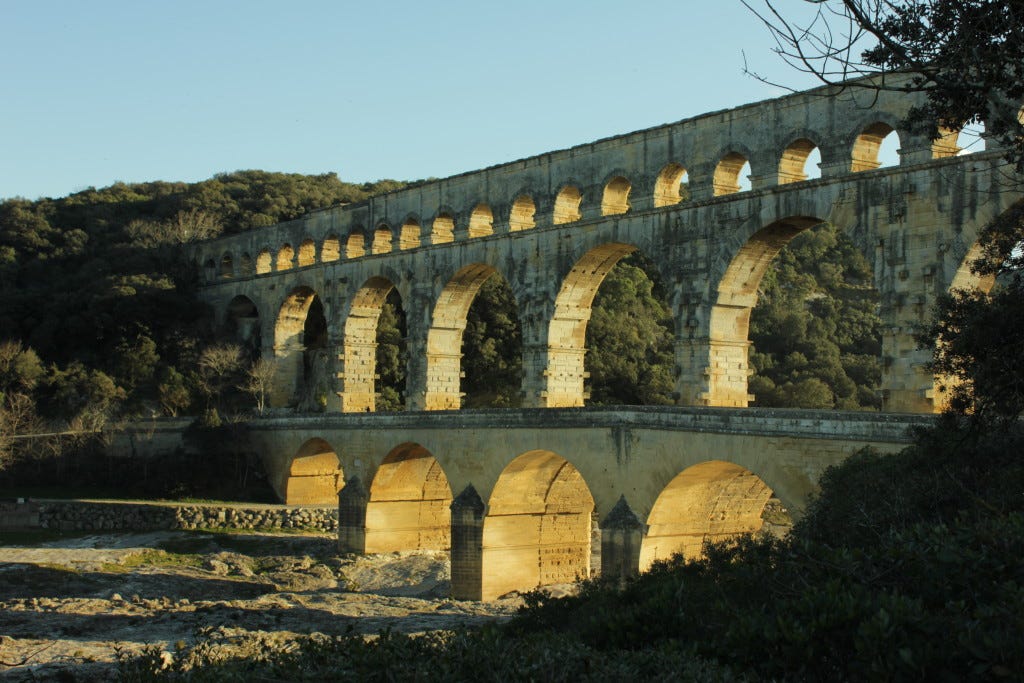 Inside Pont Du Gard Aqueduct