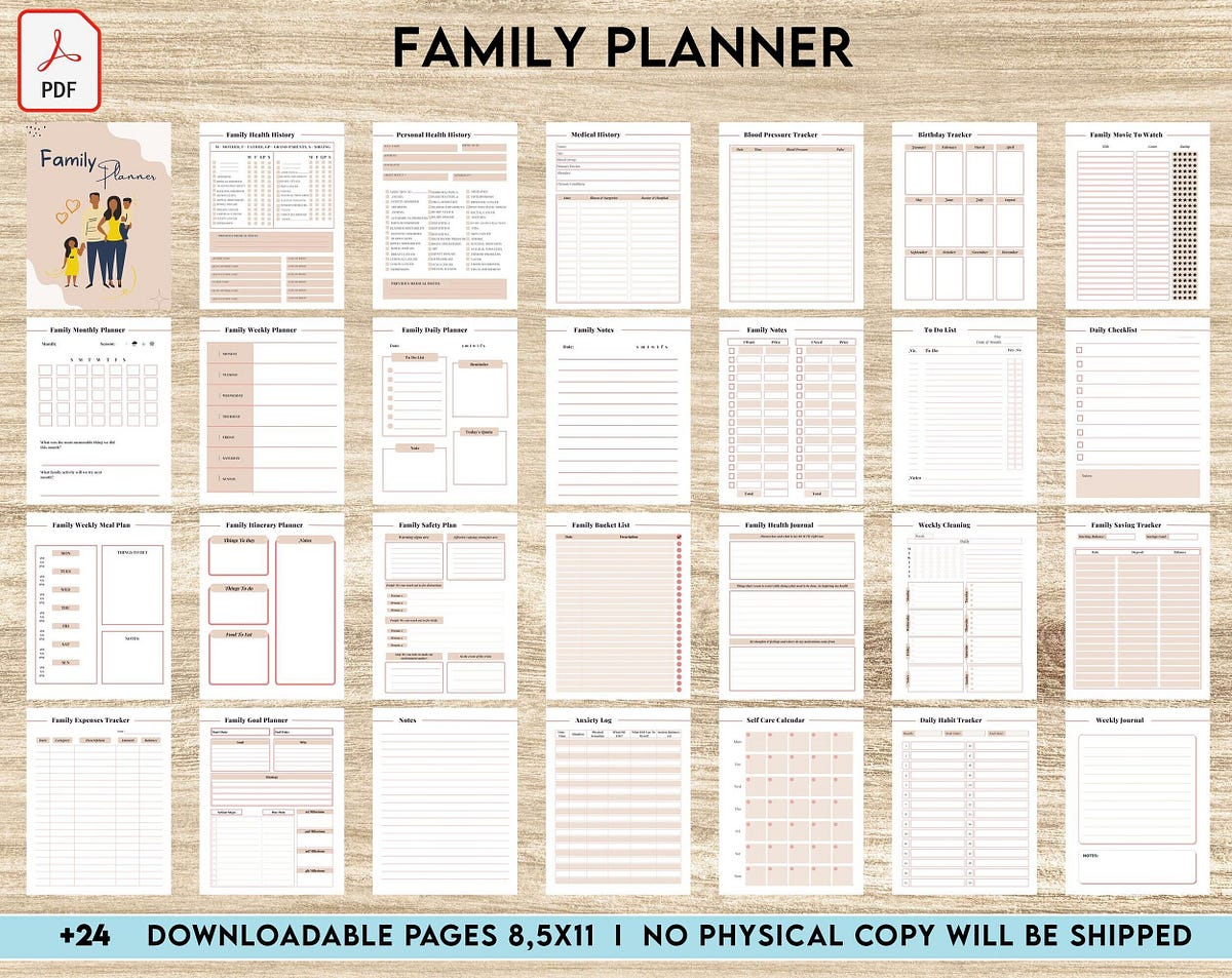 Family Health History, Personal Health History, Medical Record Tracker ...
