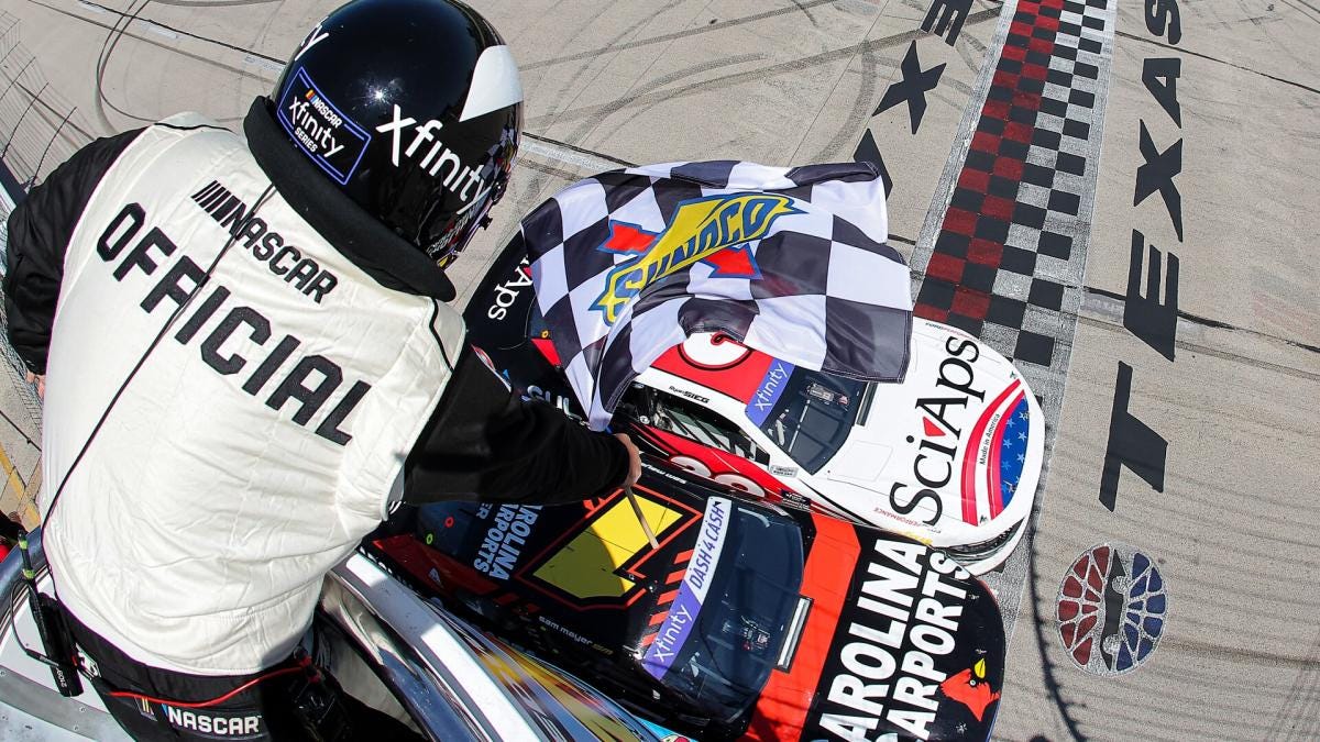 Texas NASCAR Xfinity results: Sam Mayer nips Ryan Sieg by .002 seconds ...