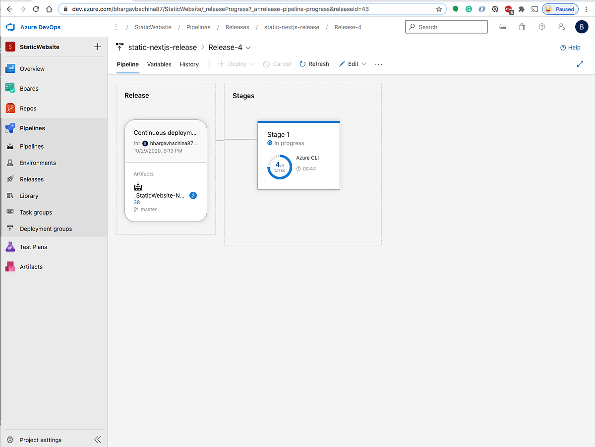 Building CI/CD for React Static Web Apps Service Using Azure DevOps ...