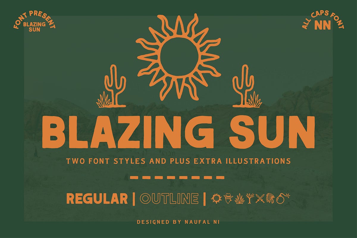 Blazing Sun Font - Chloechroma - Medium
