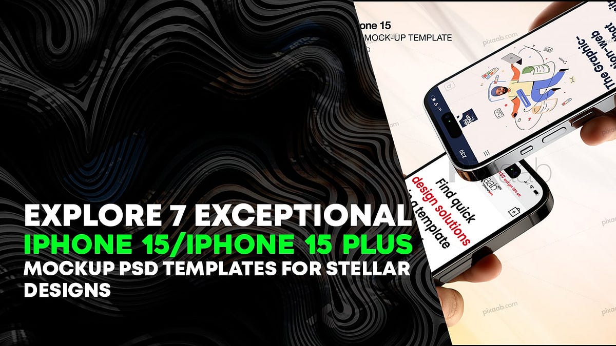 Explore 7 Exceptional iPhone 15/iPhone 15 Plus Mockup PSD Templates for ...